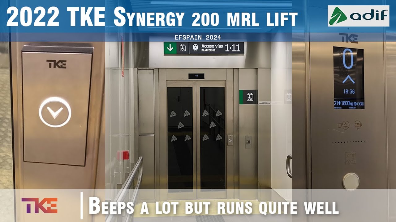 2022 TKE Synergy 200 MRL @ Vestíbulo Central, Estación de Chamartín ...