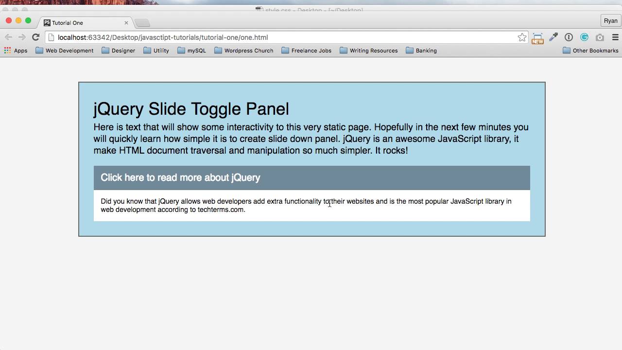 Slidetoggle Youtube