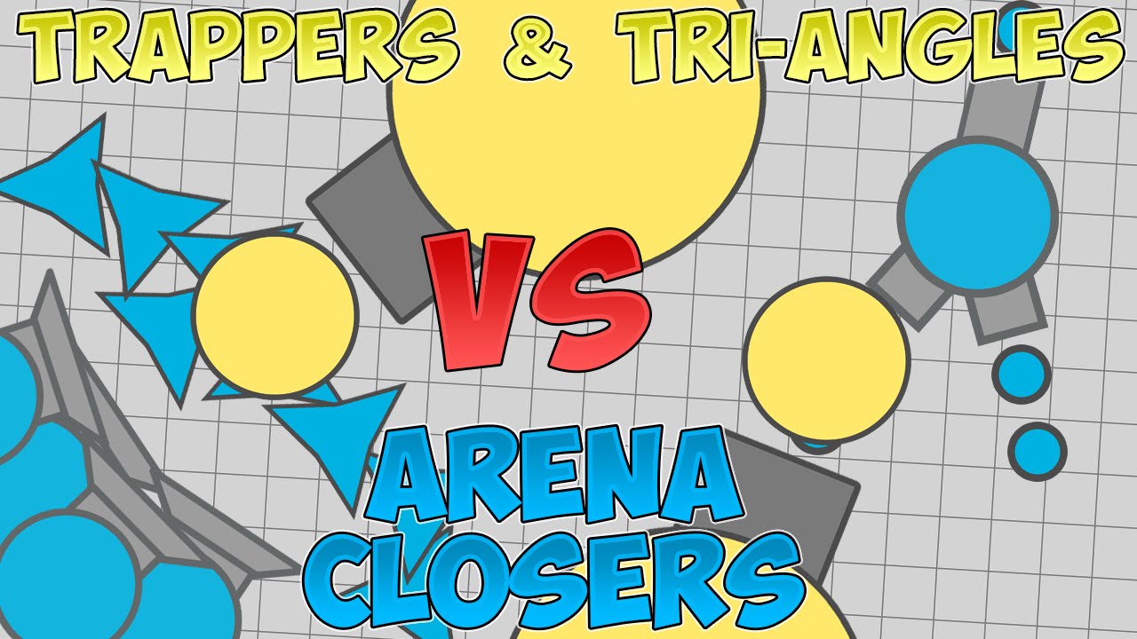 Diep.io #9 // TRAPPERS & TRI-ANGLES VS ARENA CLOSERS // SURVIVING ARENA ...