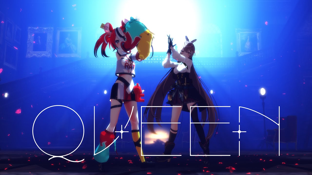 [Hololive MMD](4K) 무메이와 벨즈의 Queen - YouTube