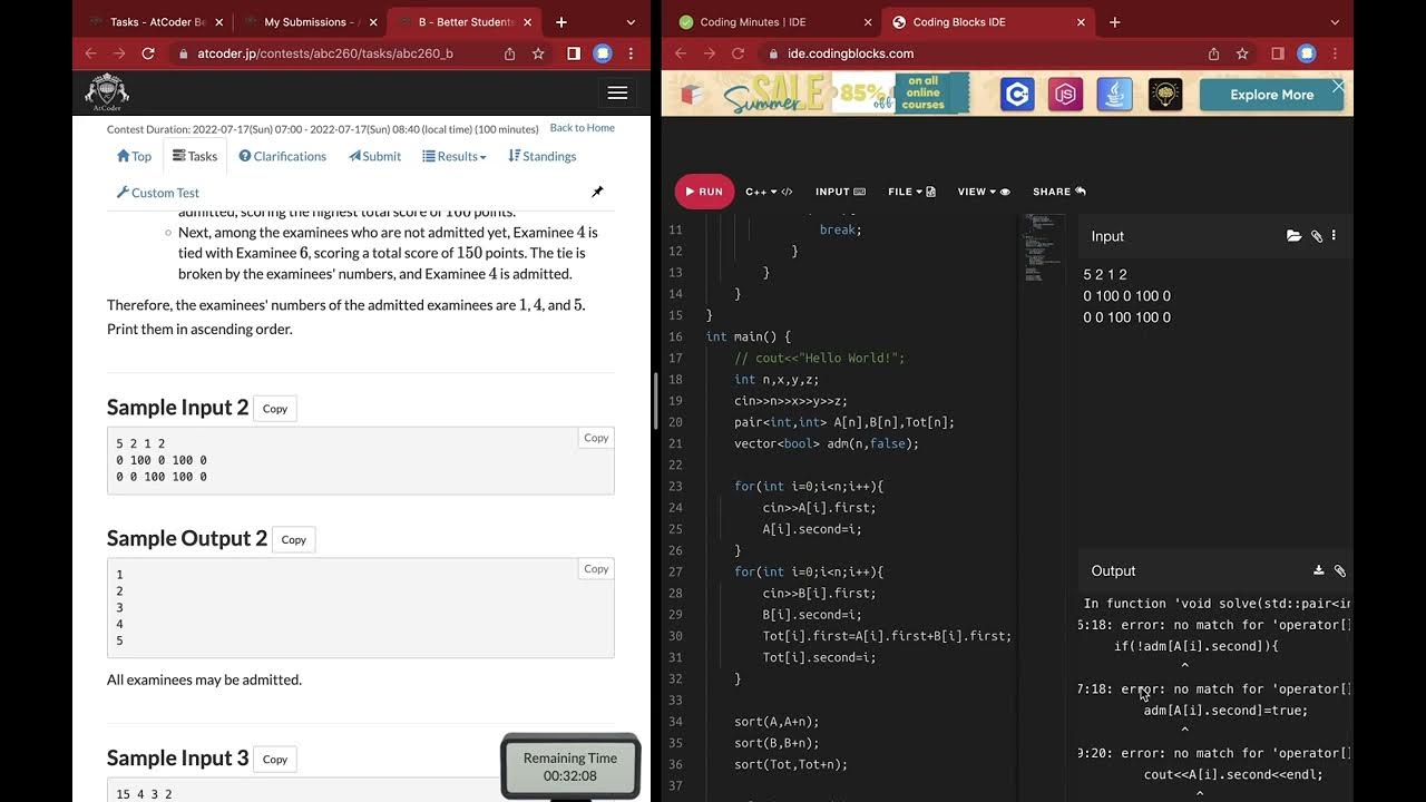 atcoder Beginner contest 260 screencast - YouTube