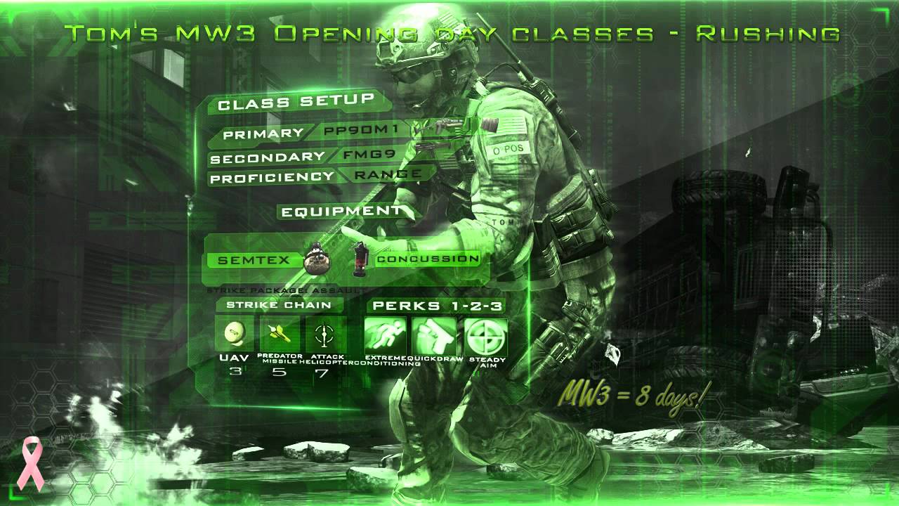 Modern Warfare 3/MW3: BEST SMG / RUSHING CLASS! | Full Breakdown ...