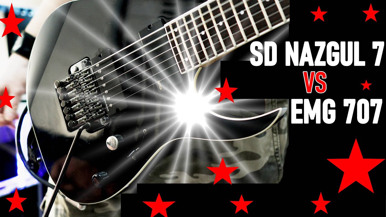 EMG 707 vs Seymour Duncan Nazgul 7 Pasywny czy Aktywny Humbucker - YouTube