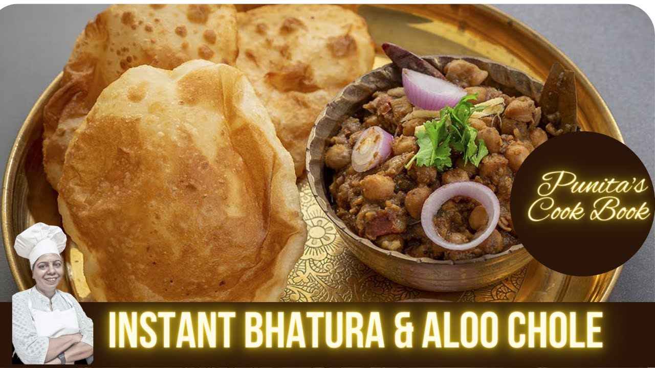 Bhature With Aloo Chole |Chole Bhature|Bhature Chole Recipe | Chole ...