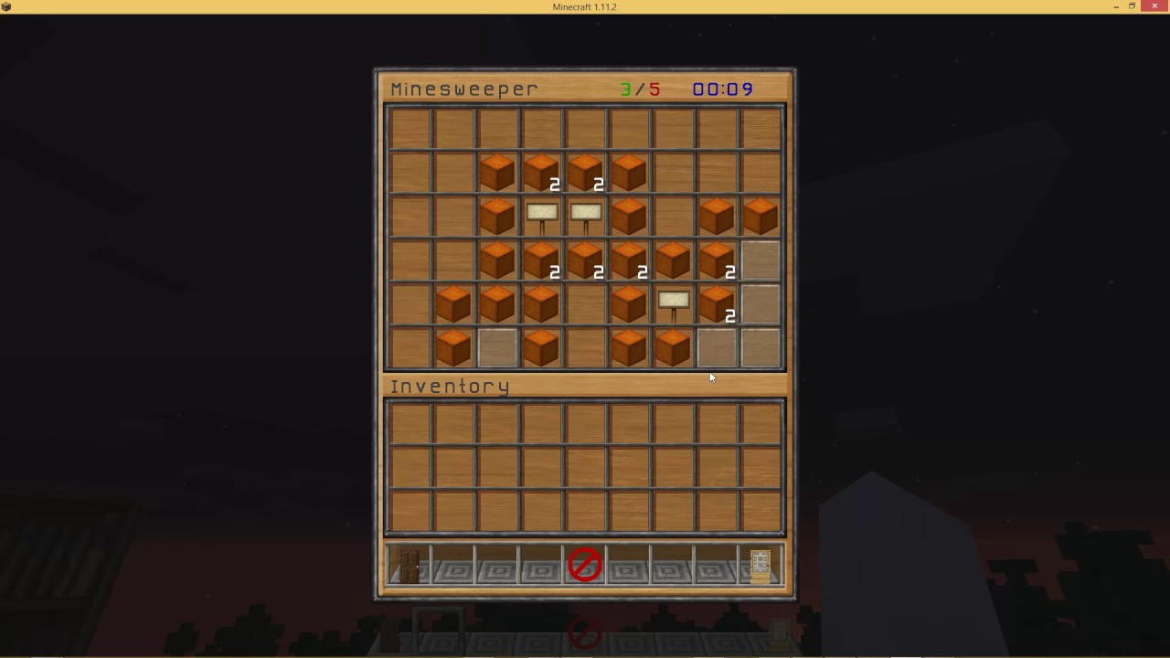 Minesweeper in Minecraft - Inventory game - Spigot plugin - YouTube