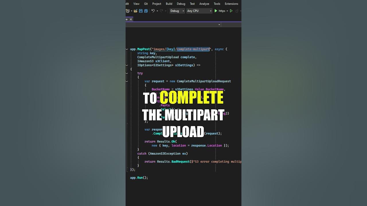 Multipart Upload With Amazon S3 and .NET (explained) - YouTube