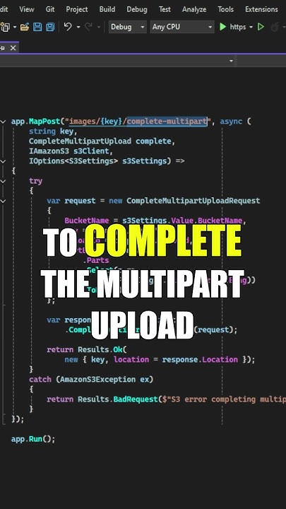 Multipart Upload With Amazon S3 and .NET (explained) - YouTube