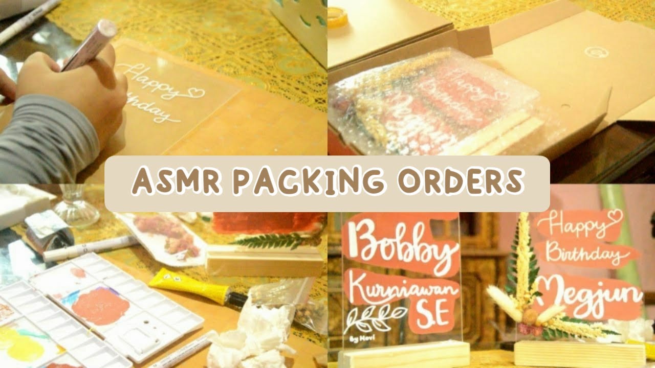 ASMR PACKING ORDERS MY SMALL BUSINESS - YouTube