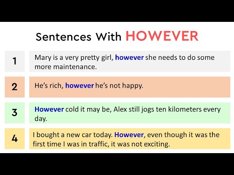 Sentences with However, However in a Sentence, Sentences about However ...
