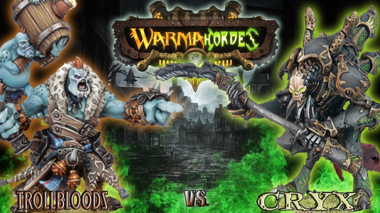 Warmachine & Hordes - Trollbloods (Borka 1) vs. Cryx (Scaverous) - 75pt ...