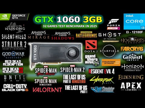 GTX 1060 3GB Tested 32 Games in 2025 // Still Worth and Strong? #gtx1060 #benchmark #gaming #game