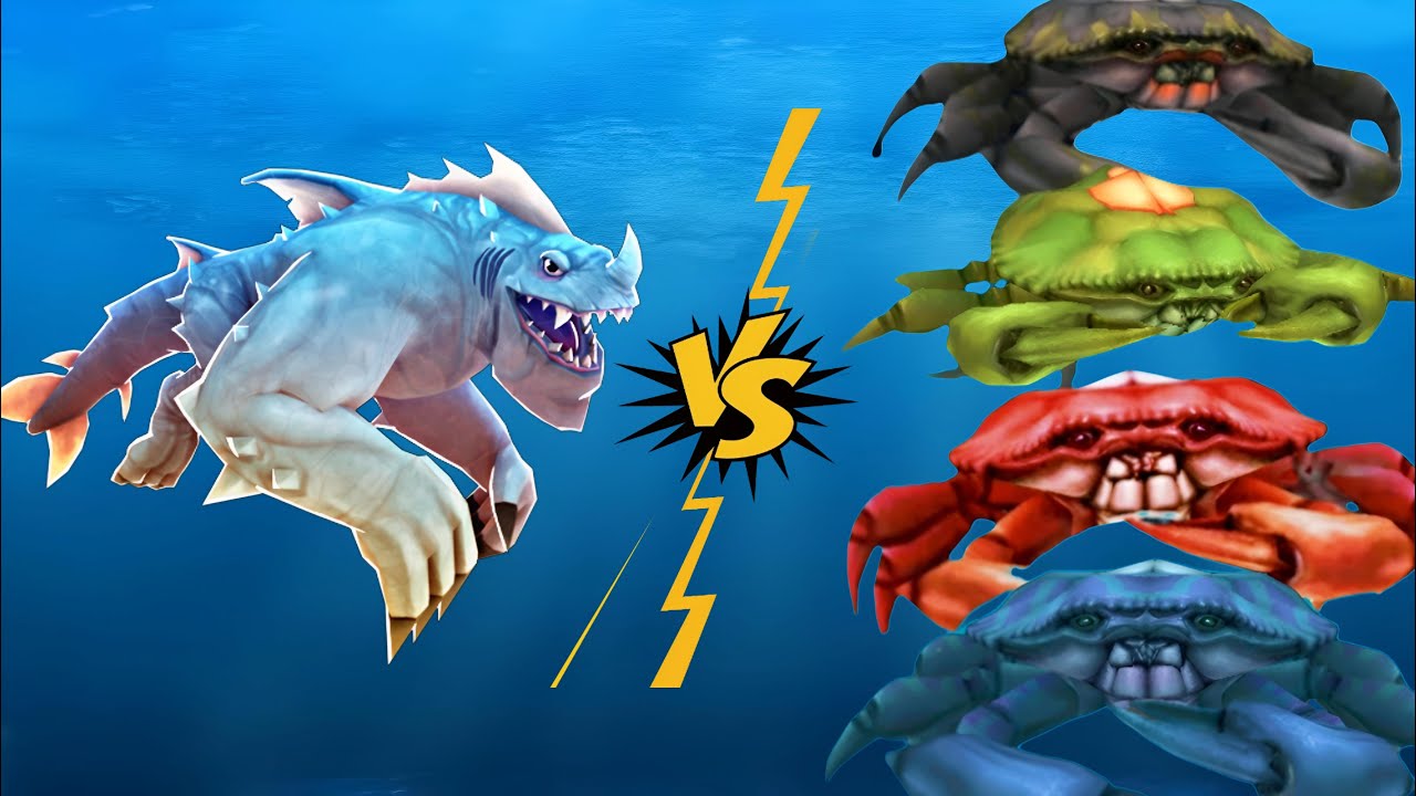 Hungry Shark Evolution - Behemoth VS All Giant Crab Boss 🦀 - YouTube