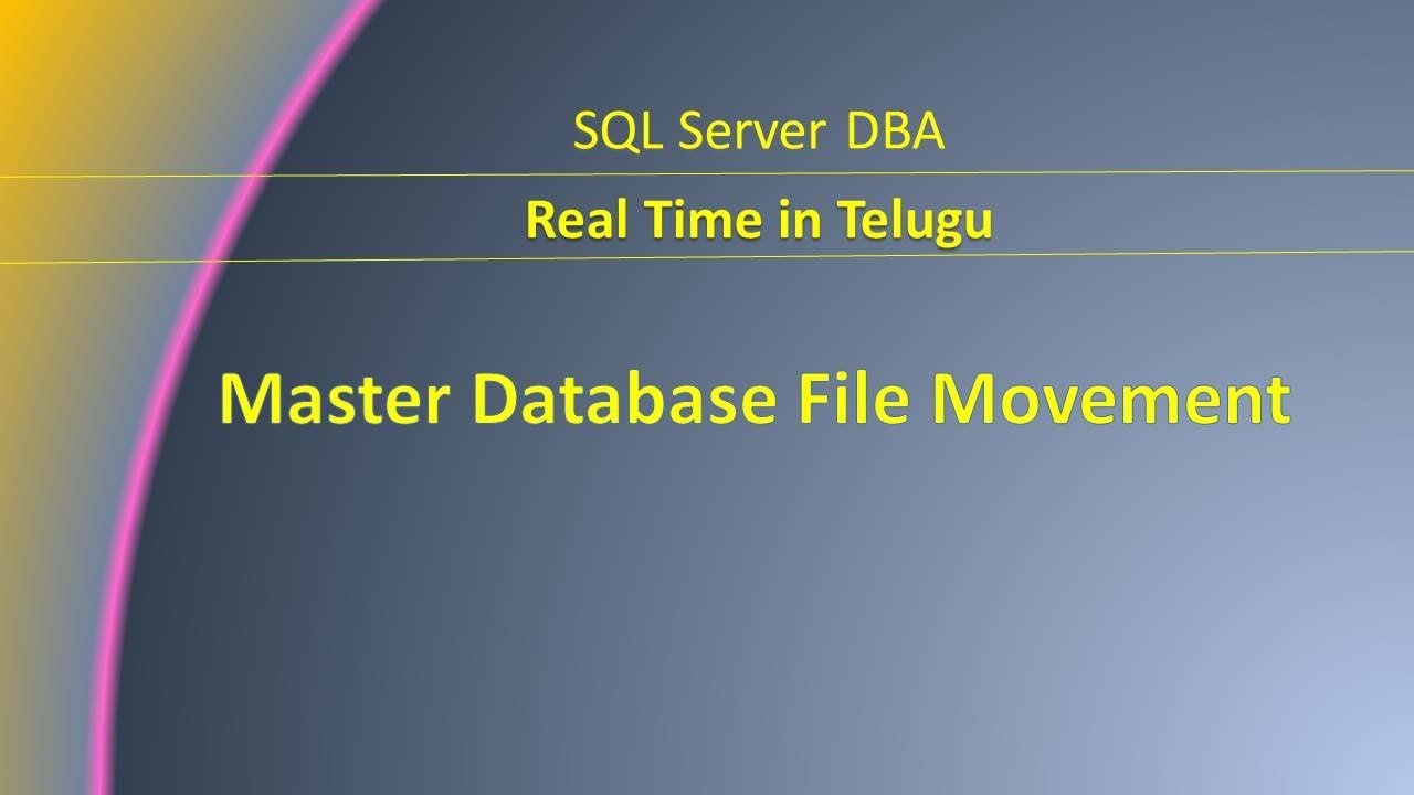 Master Database File Movement - YouTube