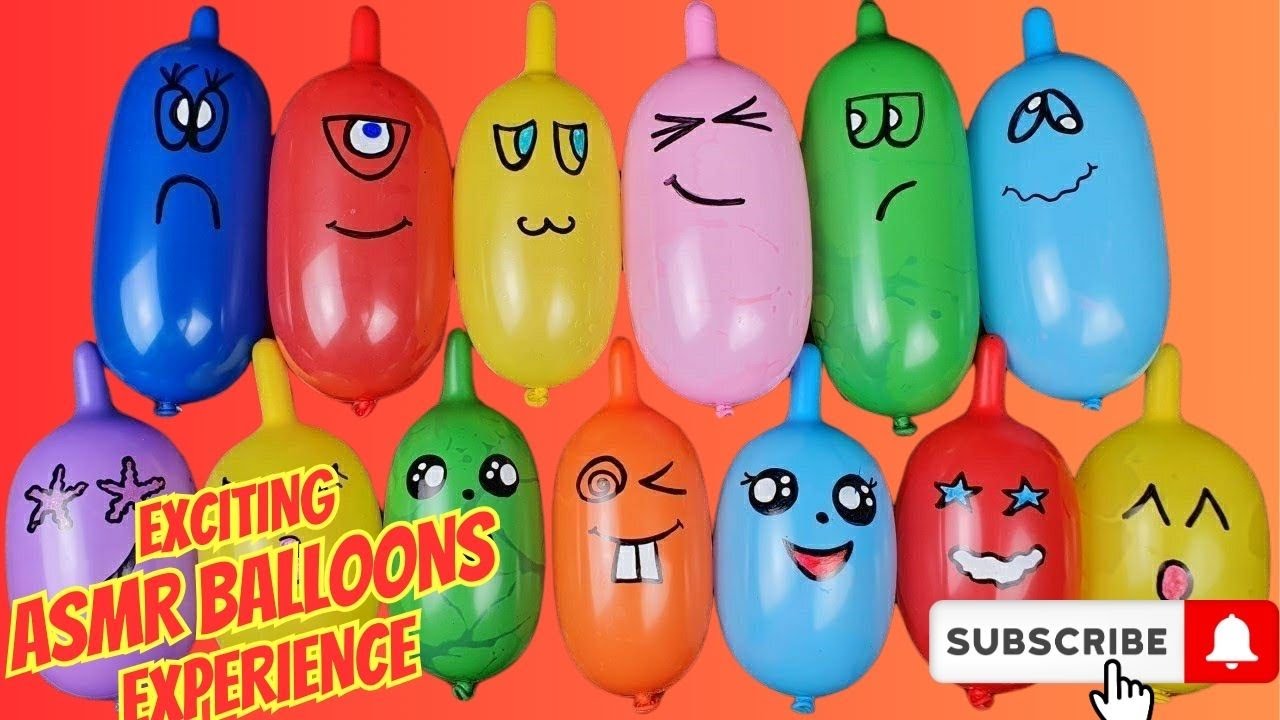 EXCITING SQUEEZING COLORFUL BALLOONS ASMR For Stress Relief | Funny ...