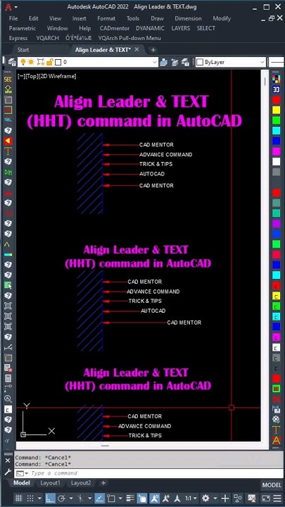 Align Leader & Text command in autocad #autocad #autocad3d #autocad2d #autocadtricks #india # ...