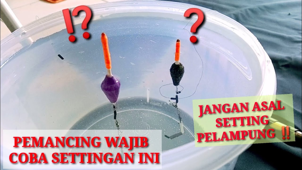 Cara setting pelampung umpan lumut // jangan asal setting pelampung ...