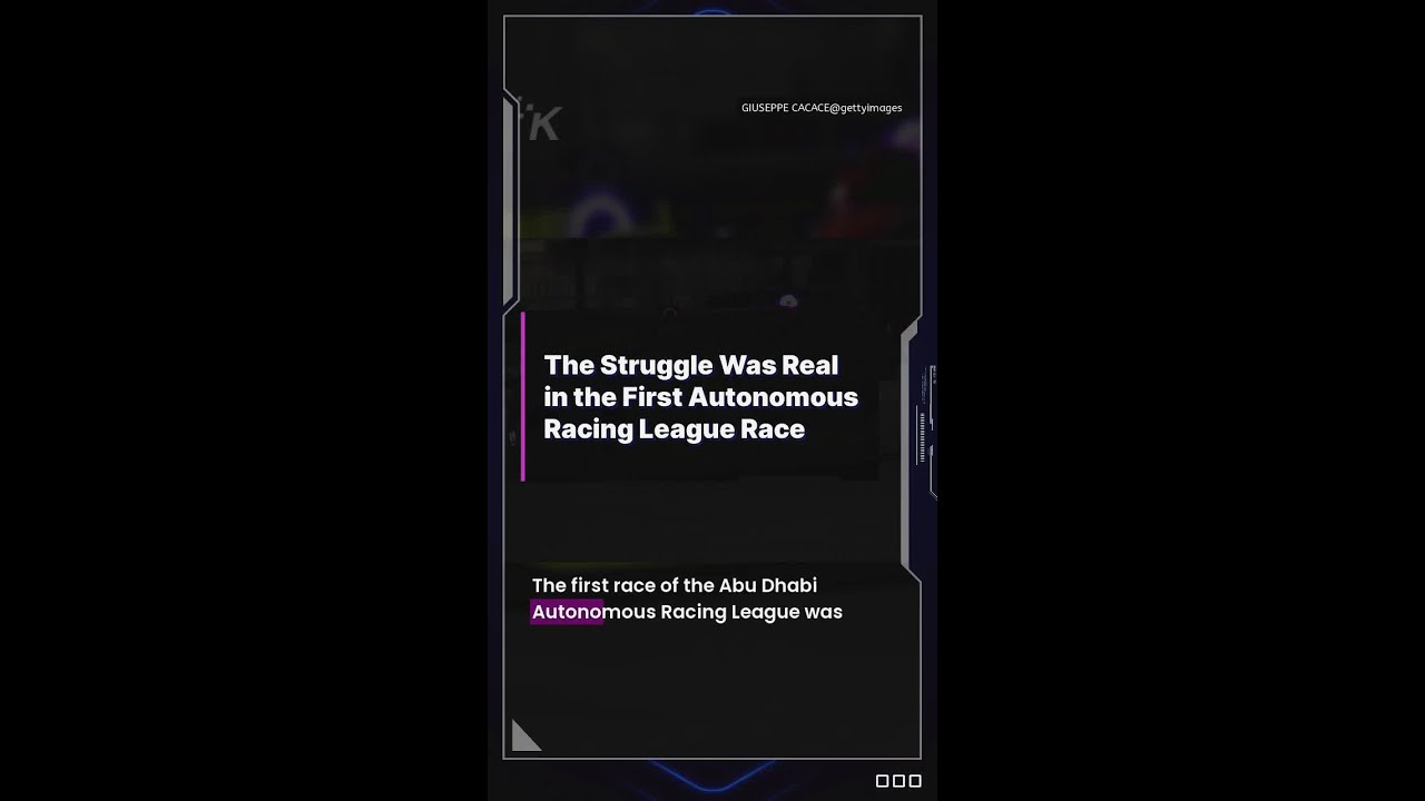 The struggle was real in the first autonomous racing league race #ai # ...