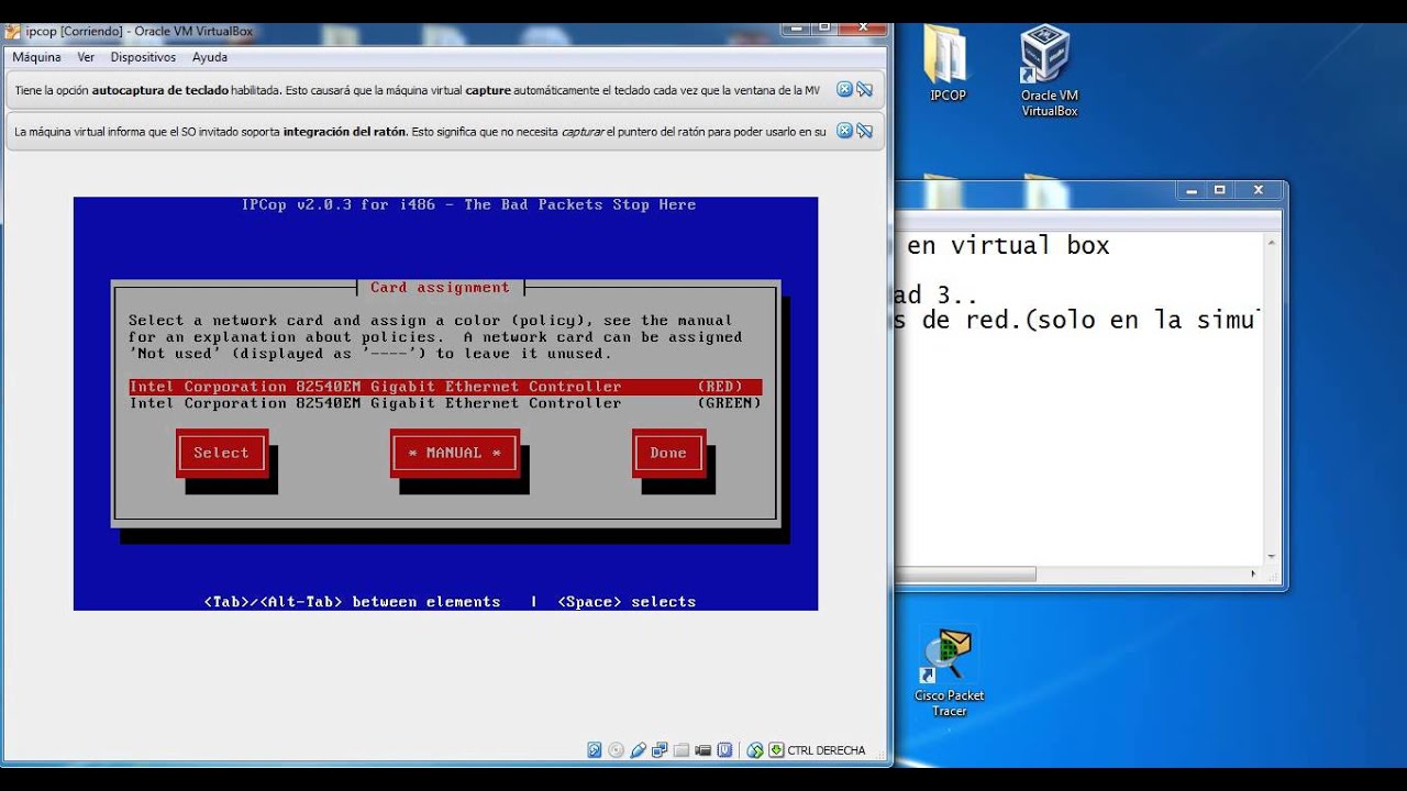 como configurar servidor ipcop en virtualbox parte 1 - YouTube