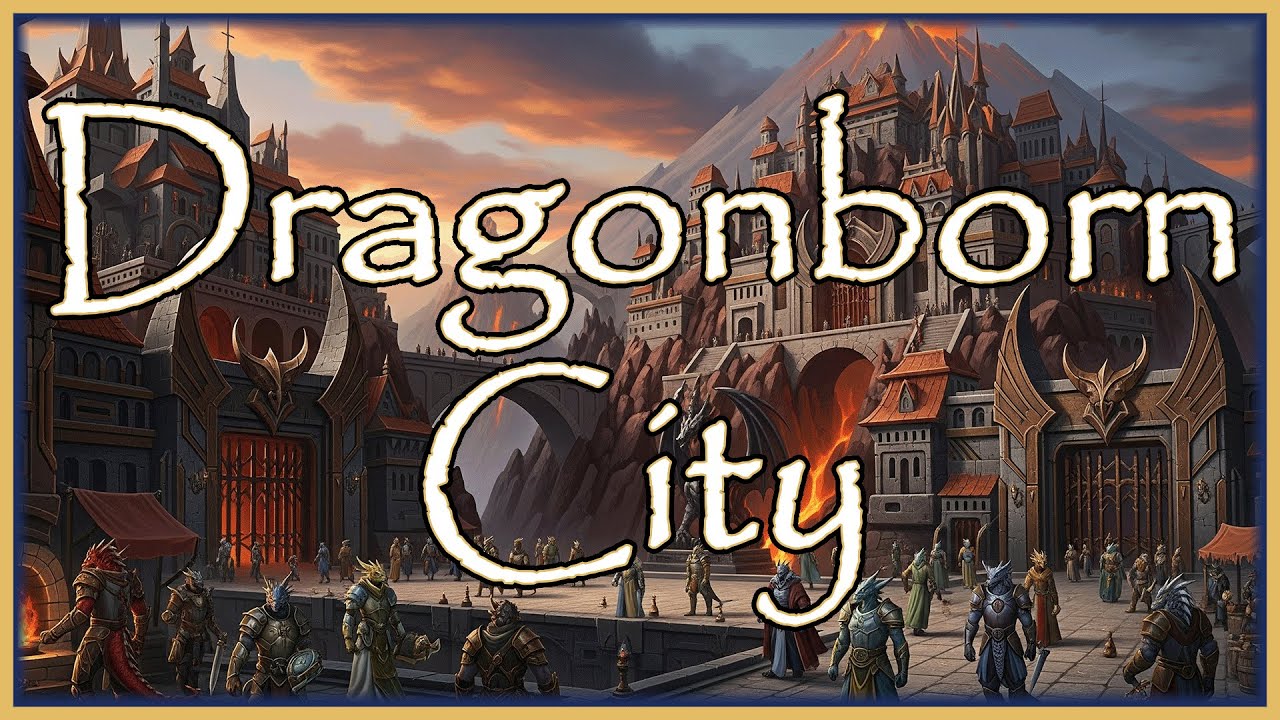 🎵 Dragonborn City | Epic Fantasy Background Music | D&D | TTRPG | 1 ...