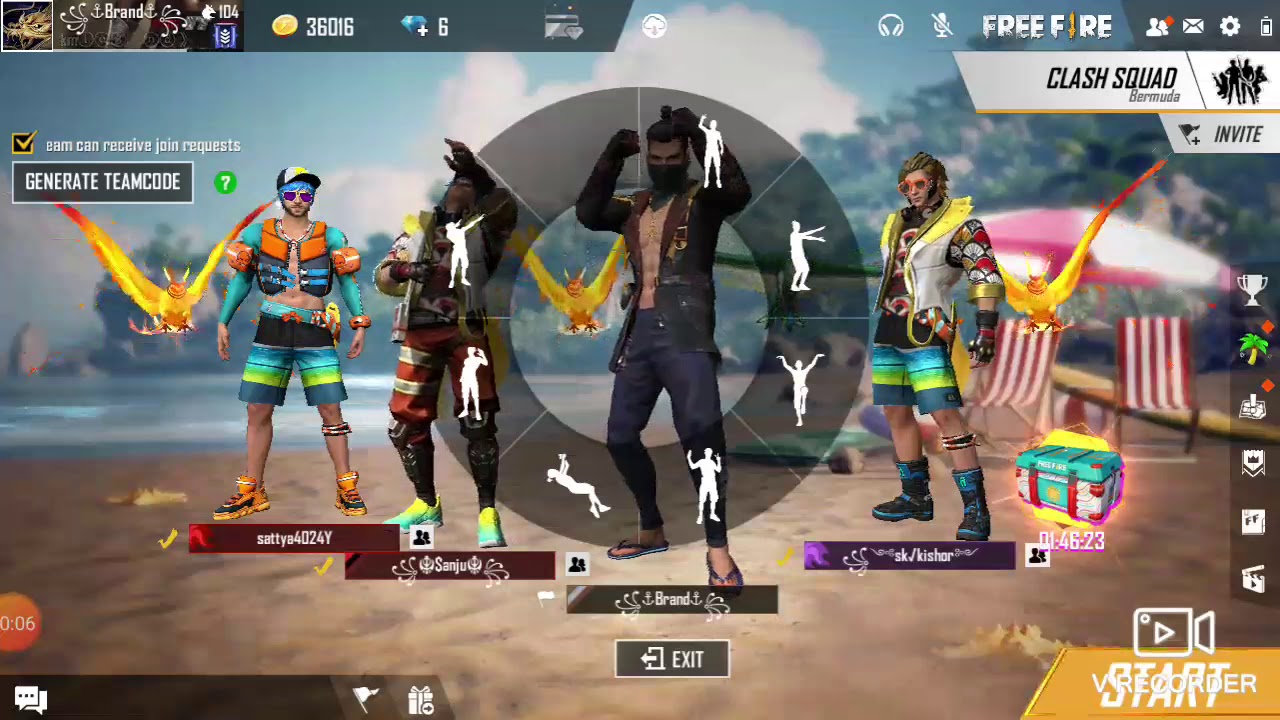 First gameplay in clash squad in ff - YouTube