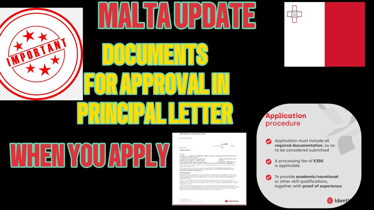 Malta New Update Today | important Documents For Approval In Principal ...