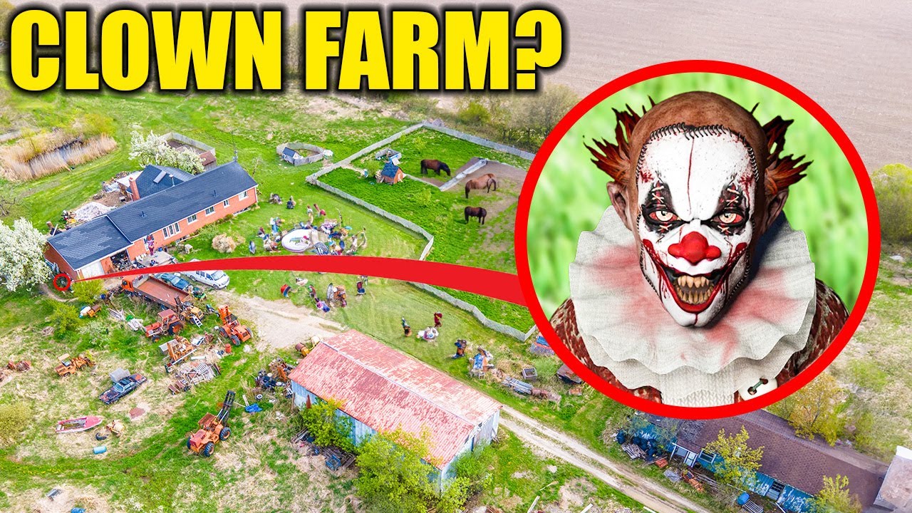 DRONE CATCHES CLOWN FARM ON ABANDONED ROAD (WE SAVED OUR FREIND) - YouTube
