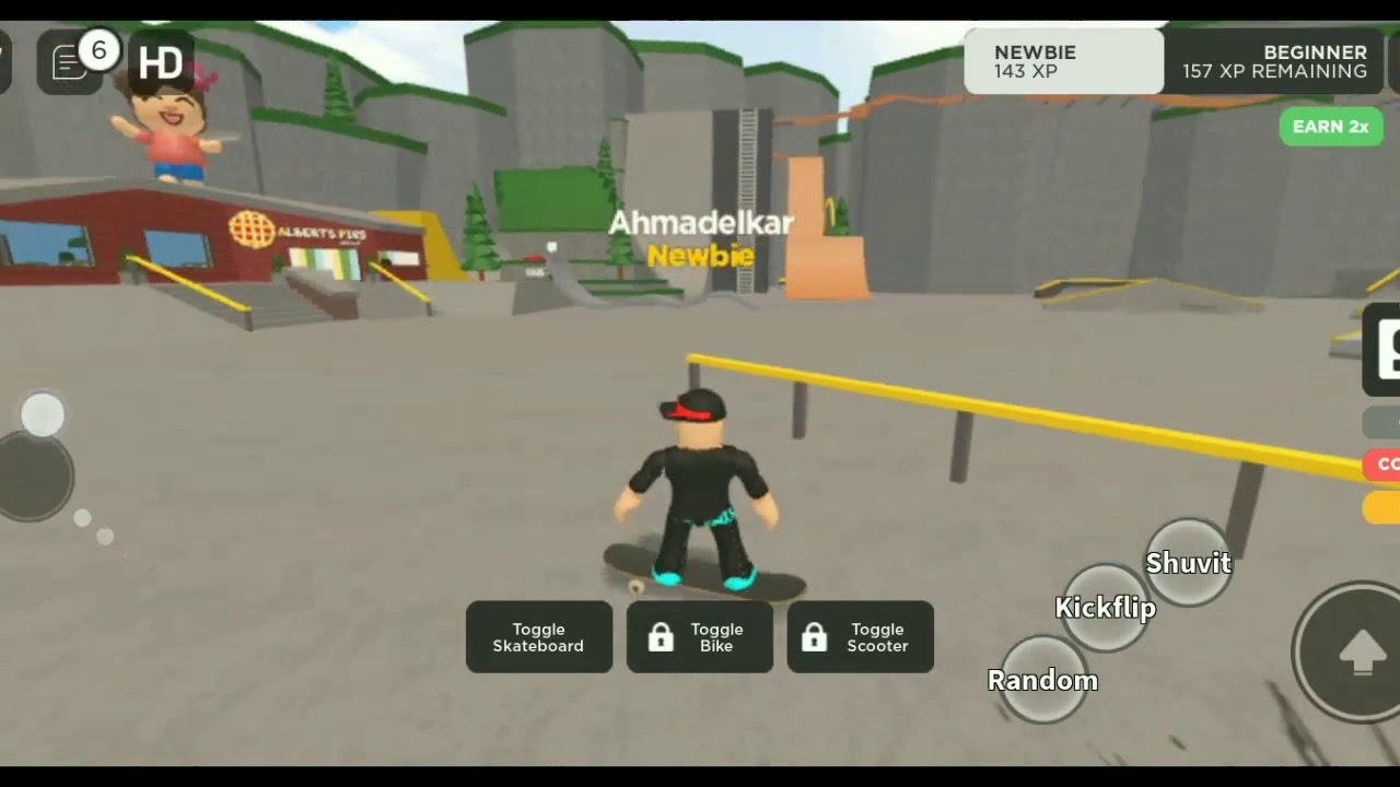 GAMEPLAY ROBLOX-SKATE PARK - YouTube