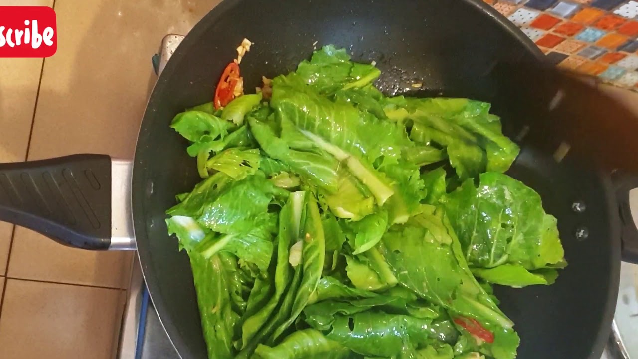 Baby kailan ikan masin # Baby kailan fried with salted fish - YouTube