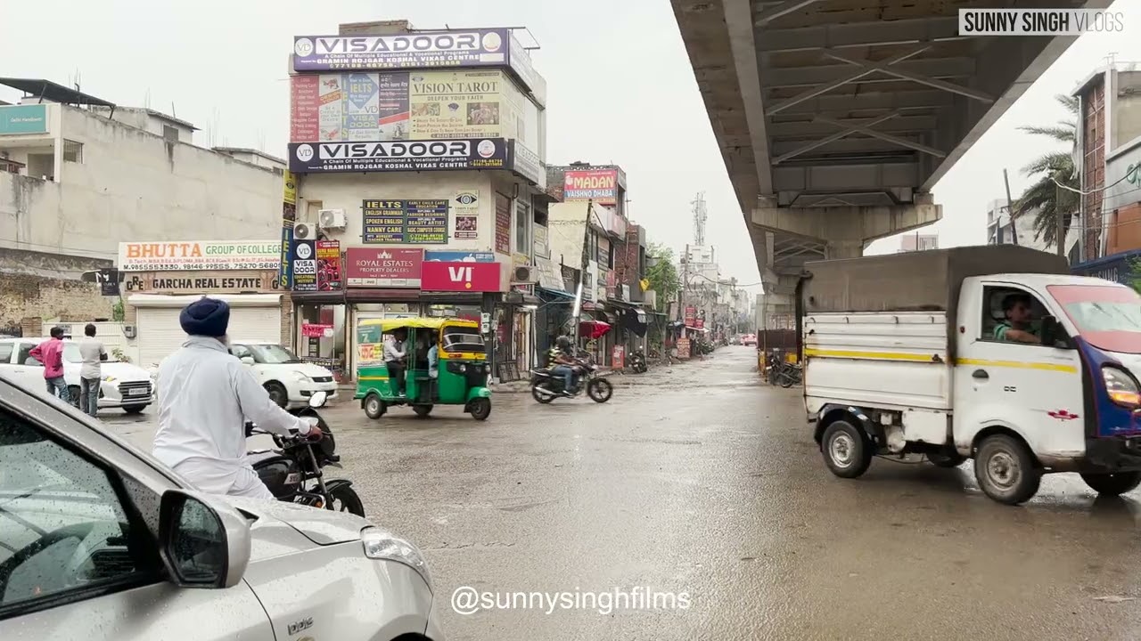 Ludhiana Driving Video 4K | Model Town Market | Koacher Market ...