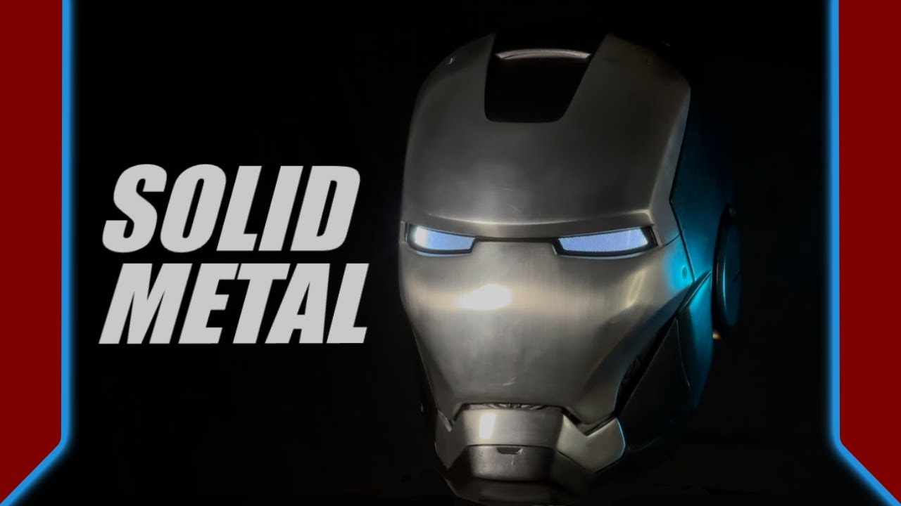 How I Built An Iron Man Helmet With SOLID METAL - YouTube