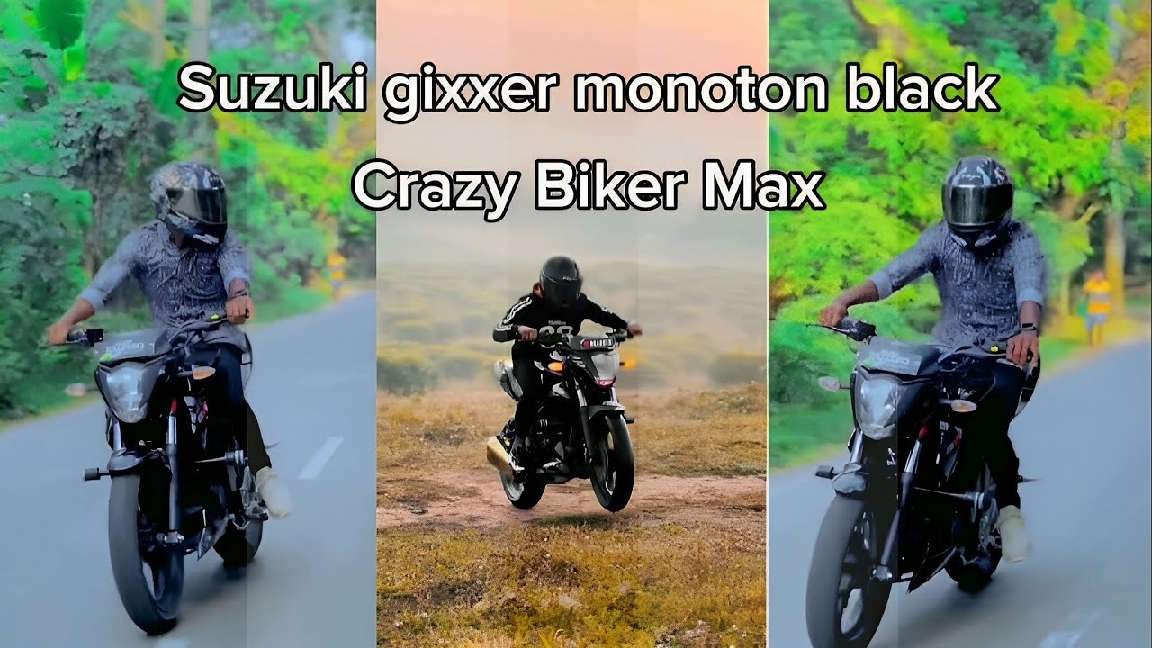 Suzuki gixxer monoton black | Biker On Fire ,, !! - YouTube