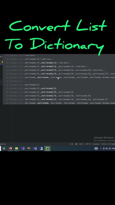Create Dictionary From Parallel List Python Programminglanguage Pythontutorial Youtube 