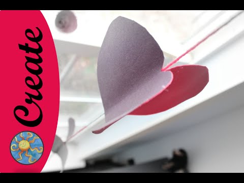 Valentine Craft Activity: 3D hanging heart - YouTube
