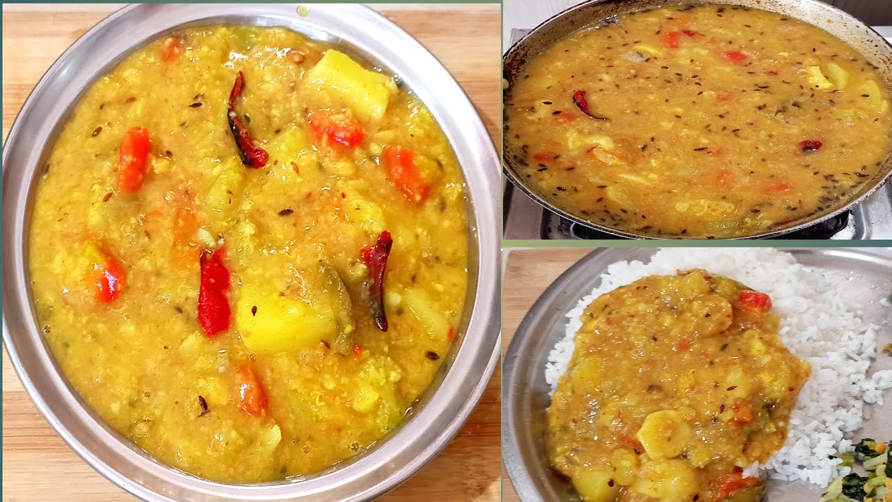 Temple style mix veg dal recipe|How to make odisha style dalma without ...