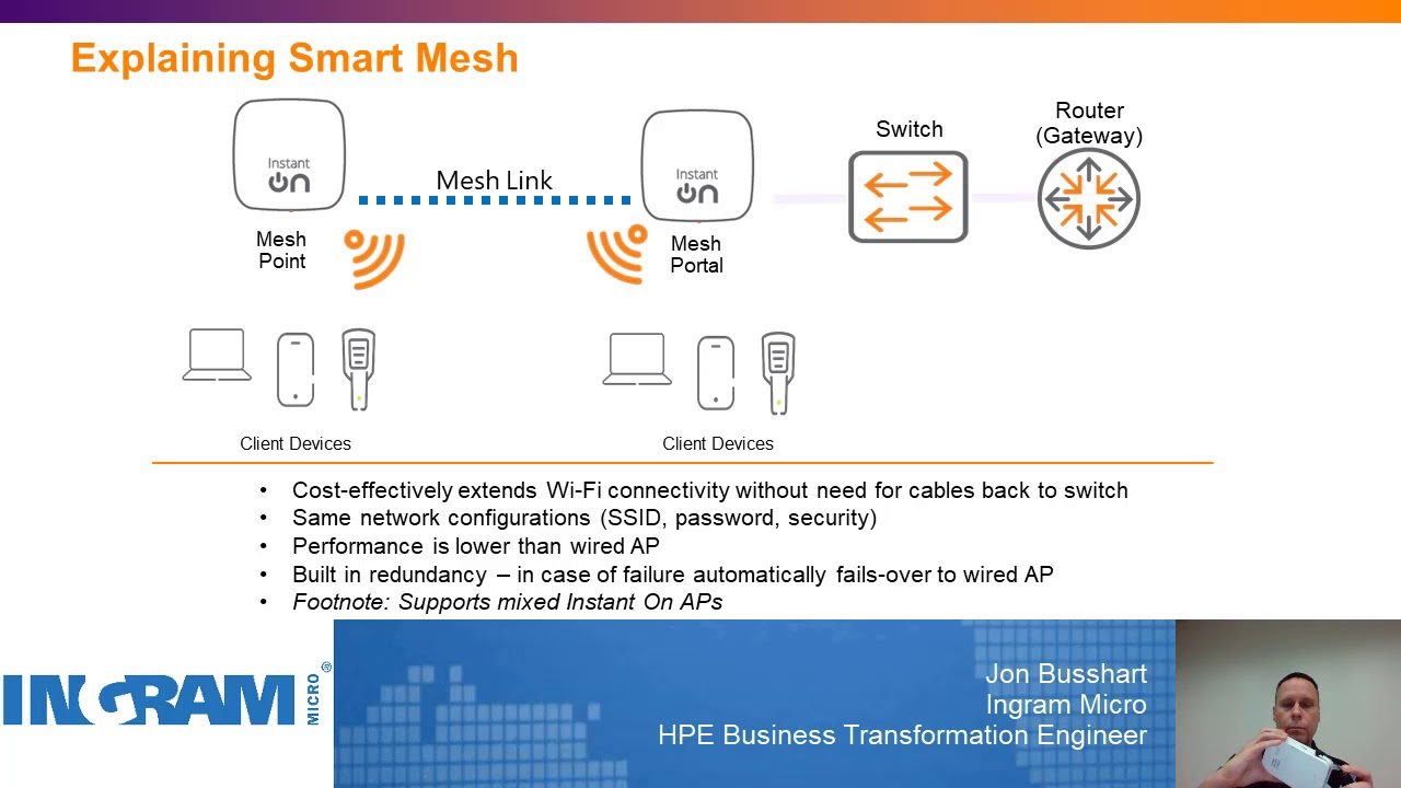 Aruba Instant On Extending a Wireless Network with Smart Mesh - YouTube