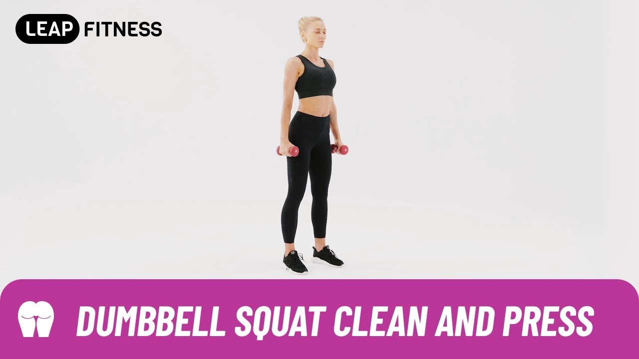 How to Do：DUMBBELL SQUAT CLEAN AND PRESS - YouTube