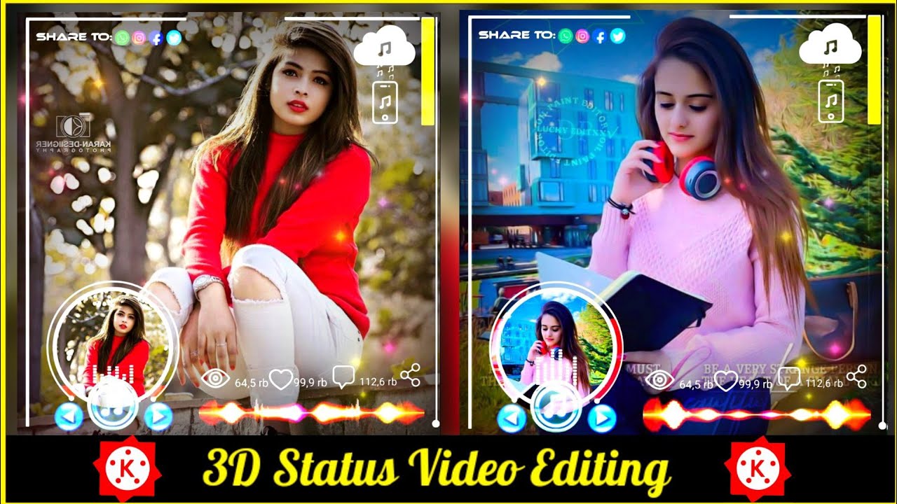 3D status video editing kinemaster !! Trending status editing !! 3D ...