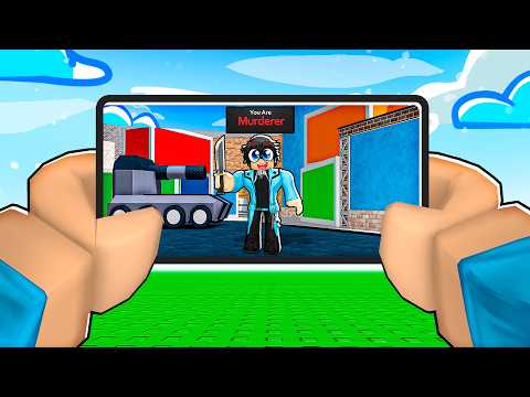 Playing ROBLOX MM2 on MOBILE for the FIRST TIME!