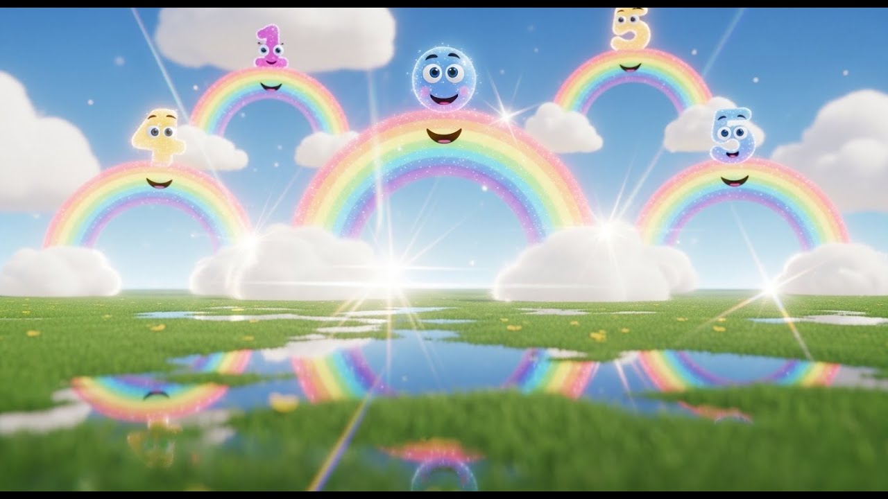Counting Rainbows After the Storm 🌈⛈️ | Learn Numbers and Colors for ...