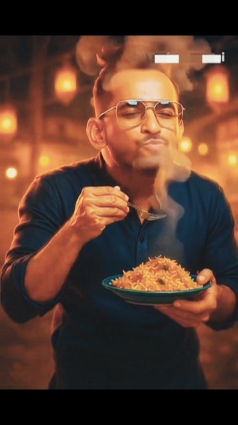 man eating biryani 😁 ll #eating #food #fusion #monster #transformation ...
