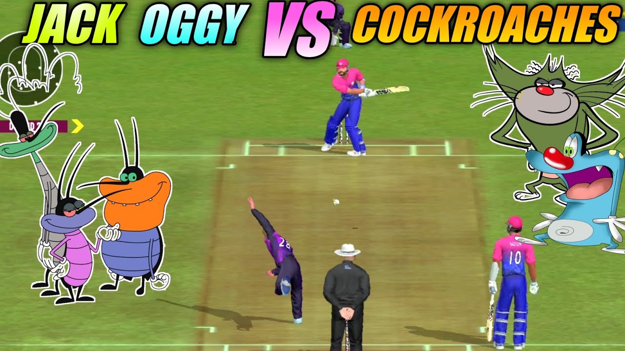 Oggy And Jack Vs Cockroaches Cricket Fun In Real Cricket 22 - YouTube