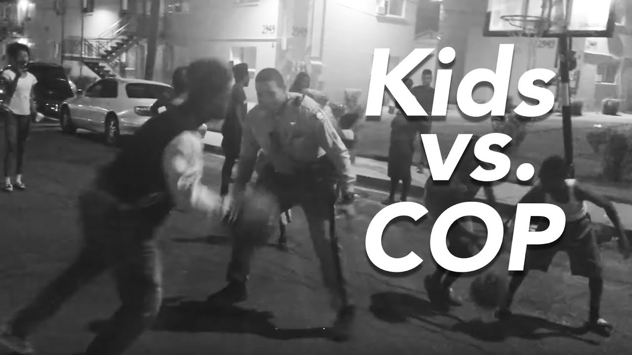 Basketball -- Kids Vs. Cop! - YouTube