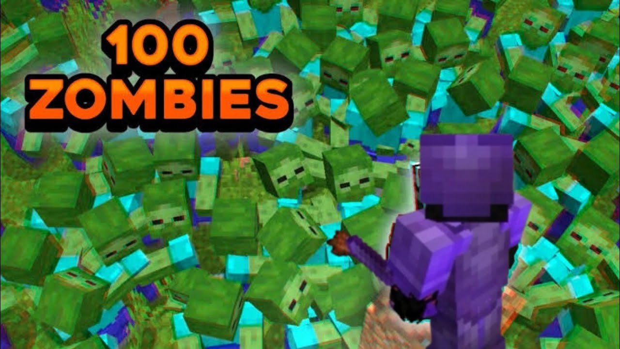 100 zombies vs 1 player 🔥😱💥 - YouTube