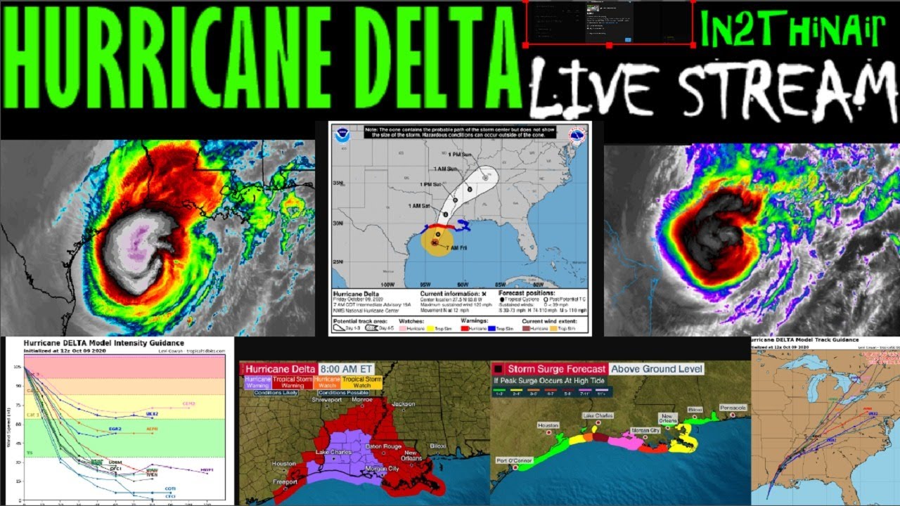 HURRICANE DELTA Landfall Live Update! - YouTube