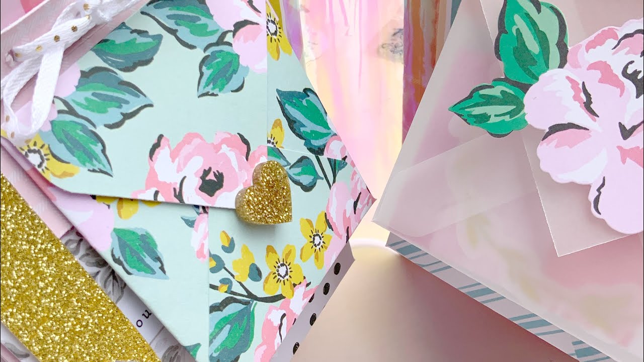 Waterfall Envelope Album Tutorial Embellishment Album Tutorial - YouTube