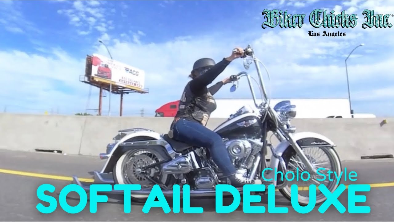 Cruising on the "Cholo Style" Softail Deluxe - YouTube