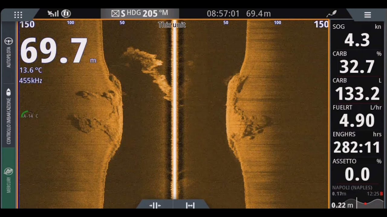 LOWRANCE e SIMRAD, tutorial per side scan profondo - YouTube