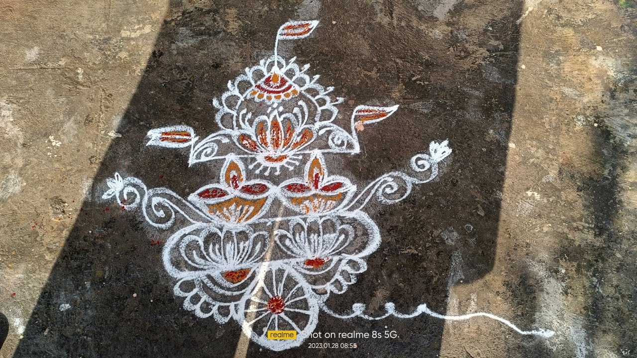 Radham Muggu 2023 / 5 Dots Radham Muggu / Radham Rangoli / Kanuma ...