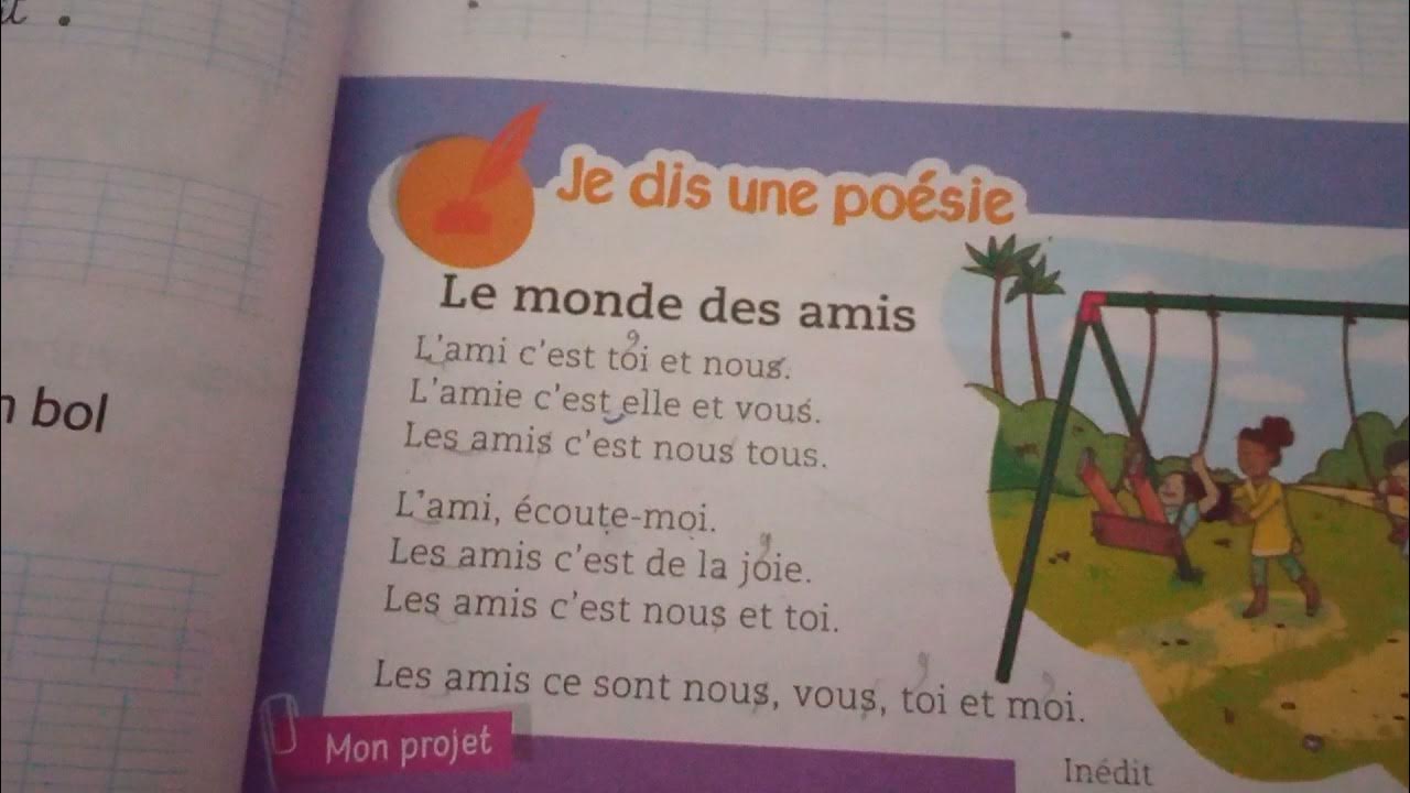 le monde des amis: page 19 troisième année scolaire - YouTube