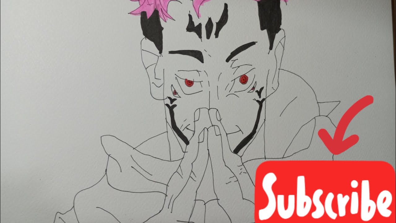 How to draw Sukuna Domain Expansion (Step by step )from JJk - YouTube